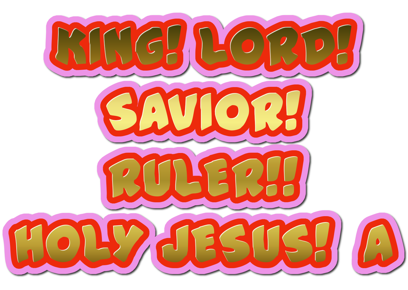 KING! LORD! SAVIOR! RULER!! HOLY JESUS! A logo. Free logo maker.