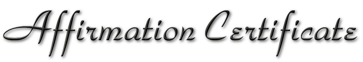 Affirmation Certificate logo. Free logo maker.