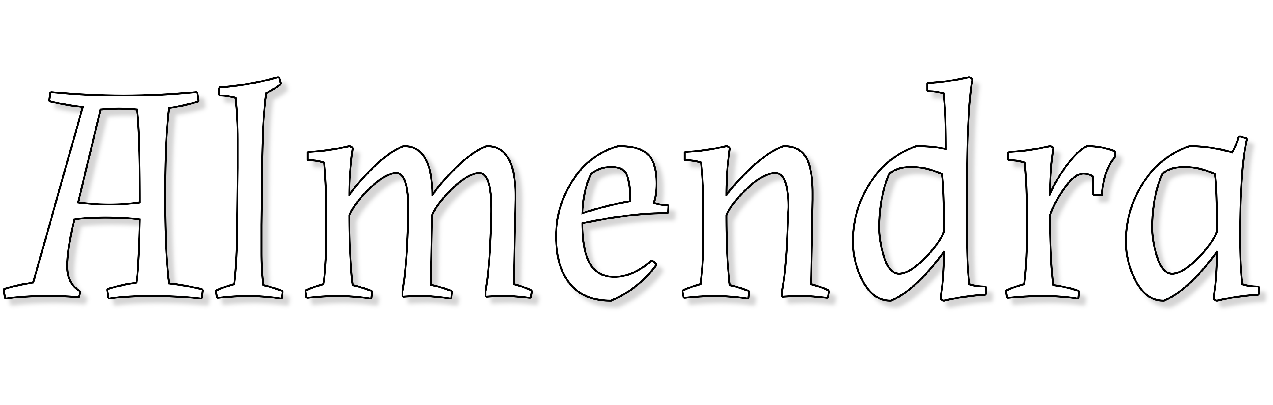 Almendra logo. Free logo maker.