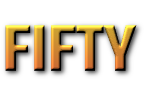 FIFTY logo. Free logo maker.