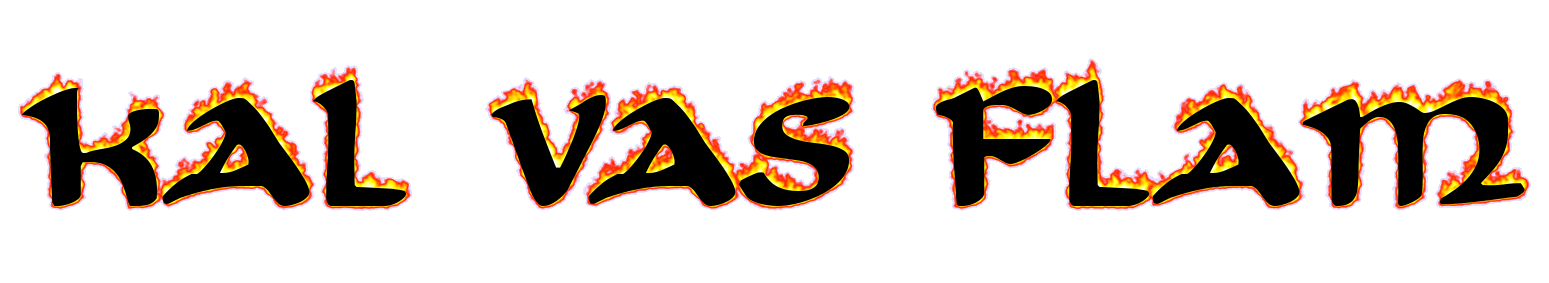 KAL VAS FLAM logo. Free logo maker.