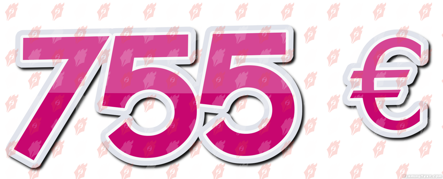755 € logo. Free logo maker.
